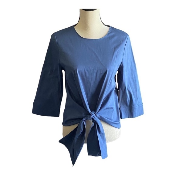 Halogen | Tops | Nwthalogenblue Tie Front Blousesize Xs | Poshmark